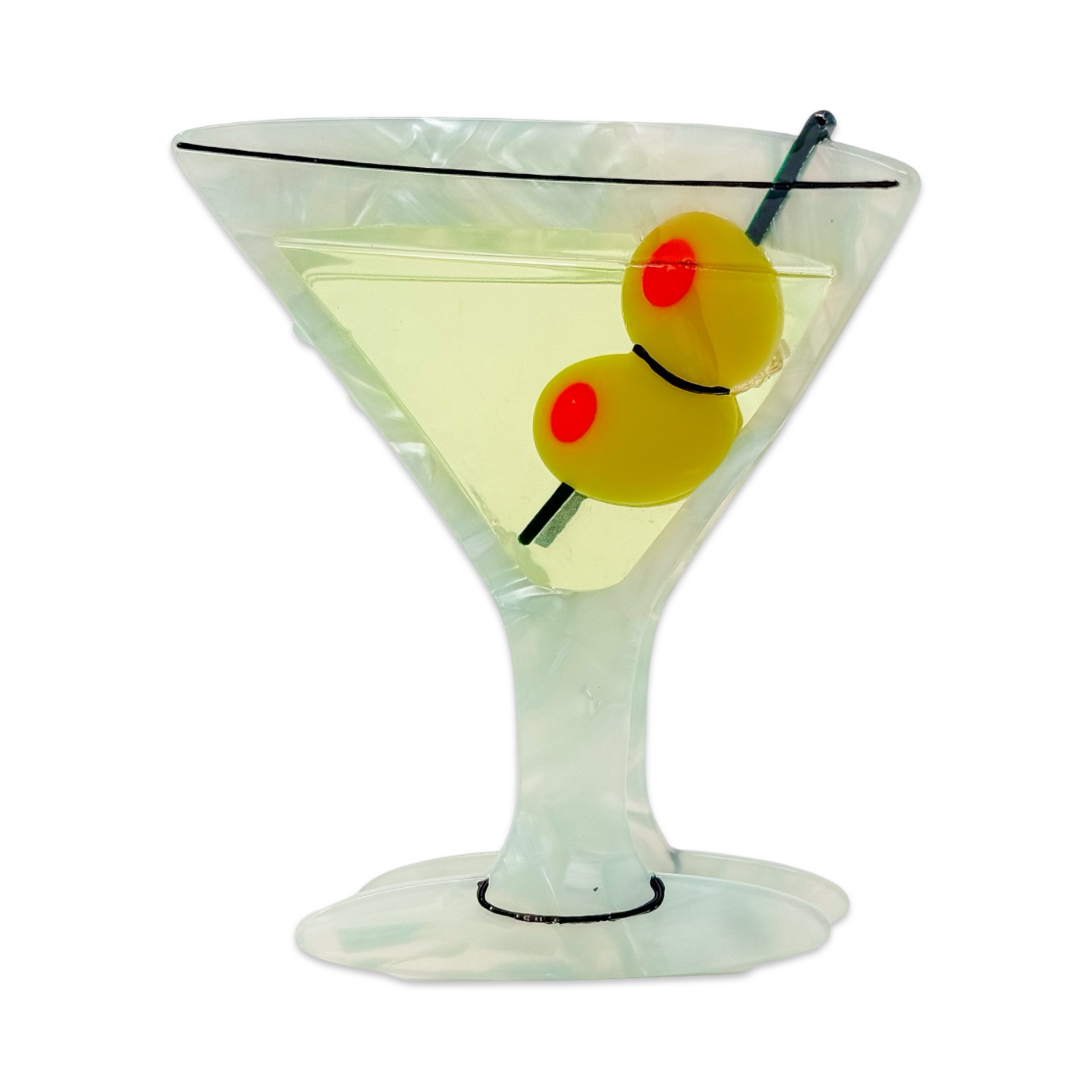 Large Martini Hair Claw Clip – Jenny Lemons