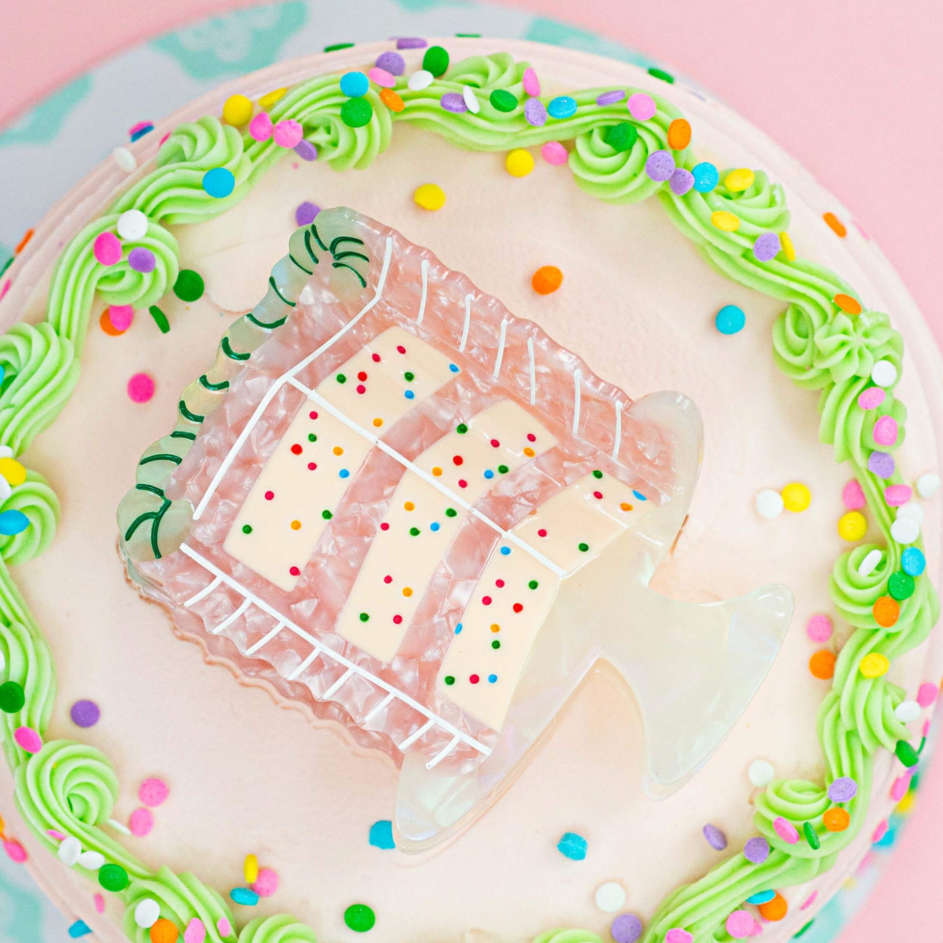 Large Confetti Cake Hair Claw Clip – Jenny Lemons
