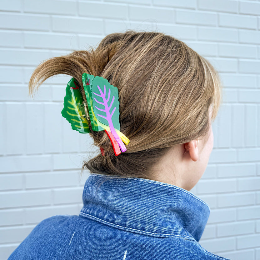 Large Rainbow Chard Hair Claw Clip – Jenny Lemons