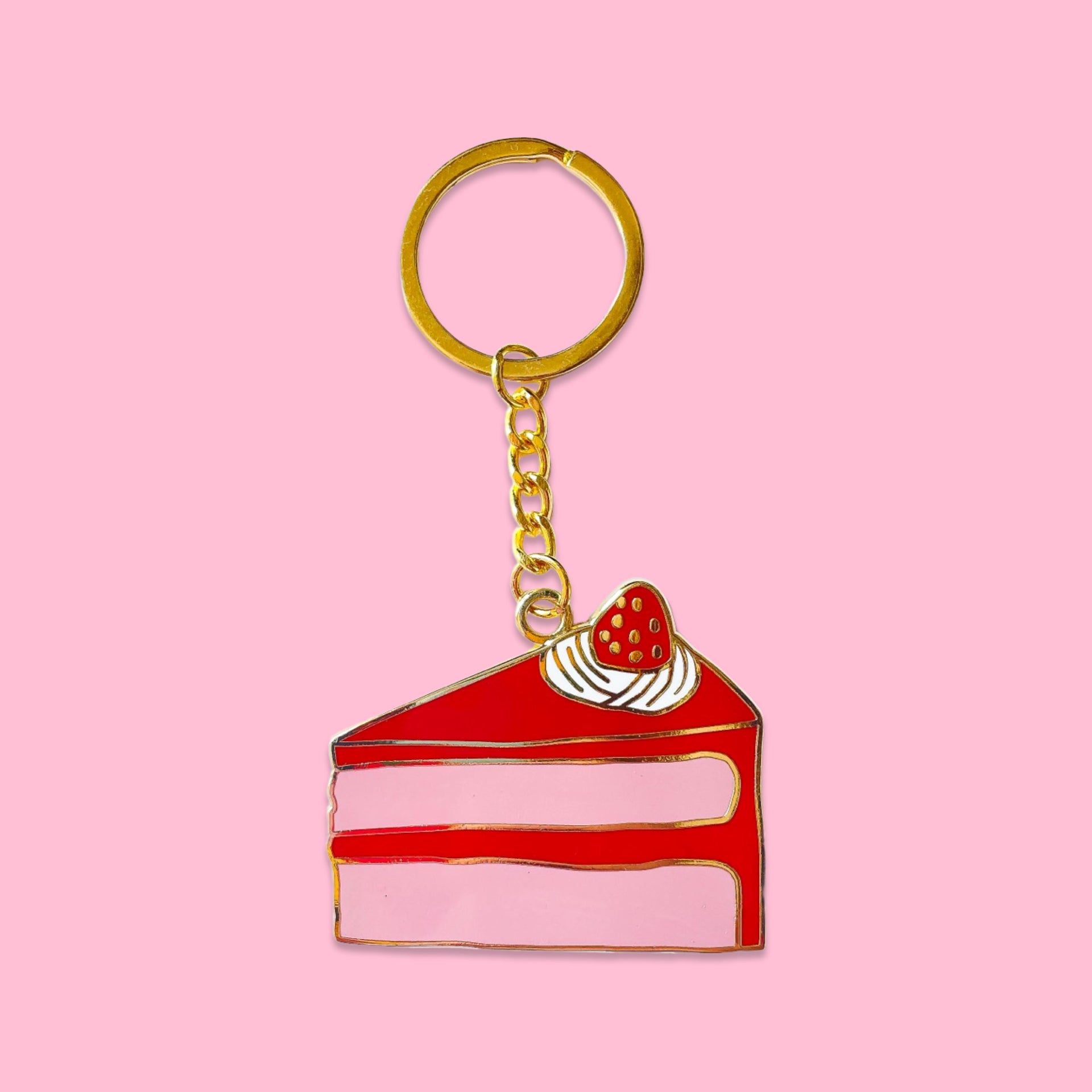 Cake Slice Enamel Keychain – Jenny Lemons