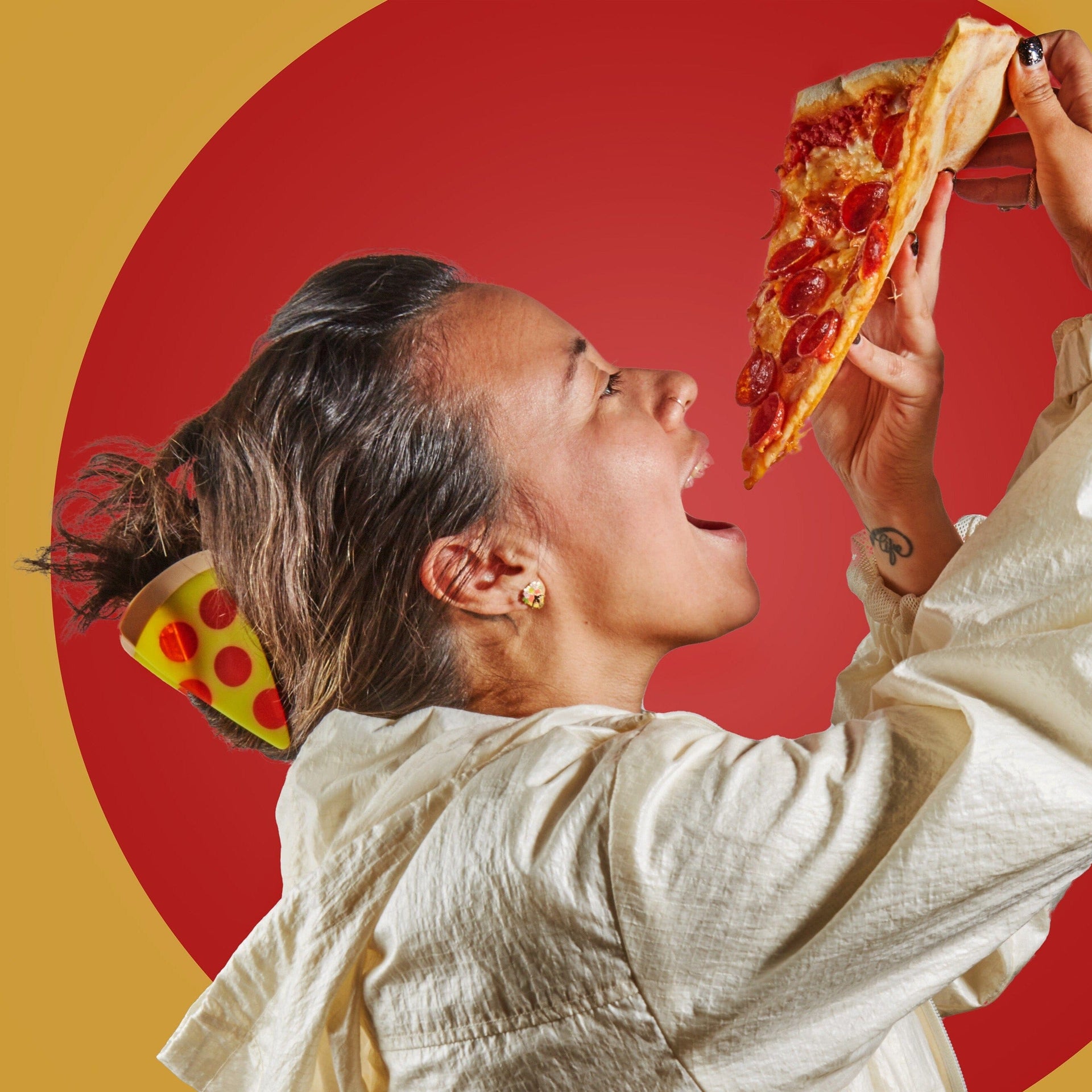 Large Pizza Hair Claw Clip – Jenny Lemons